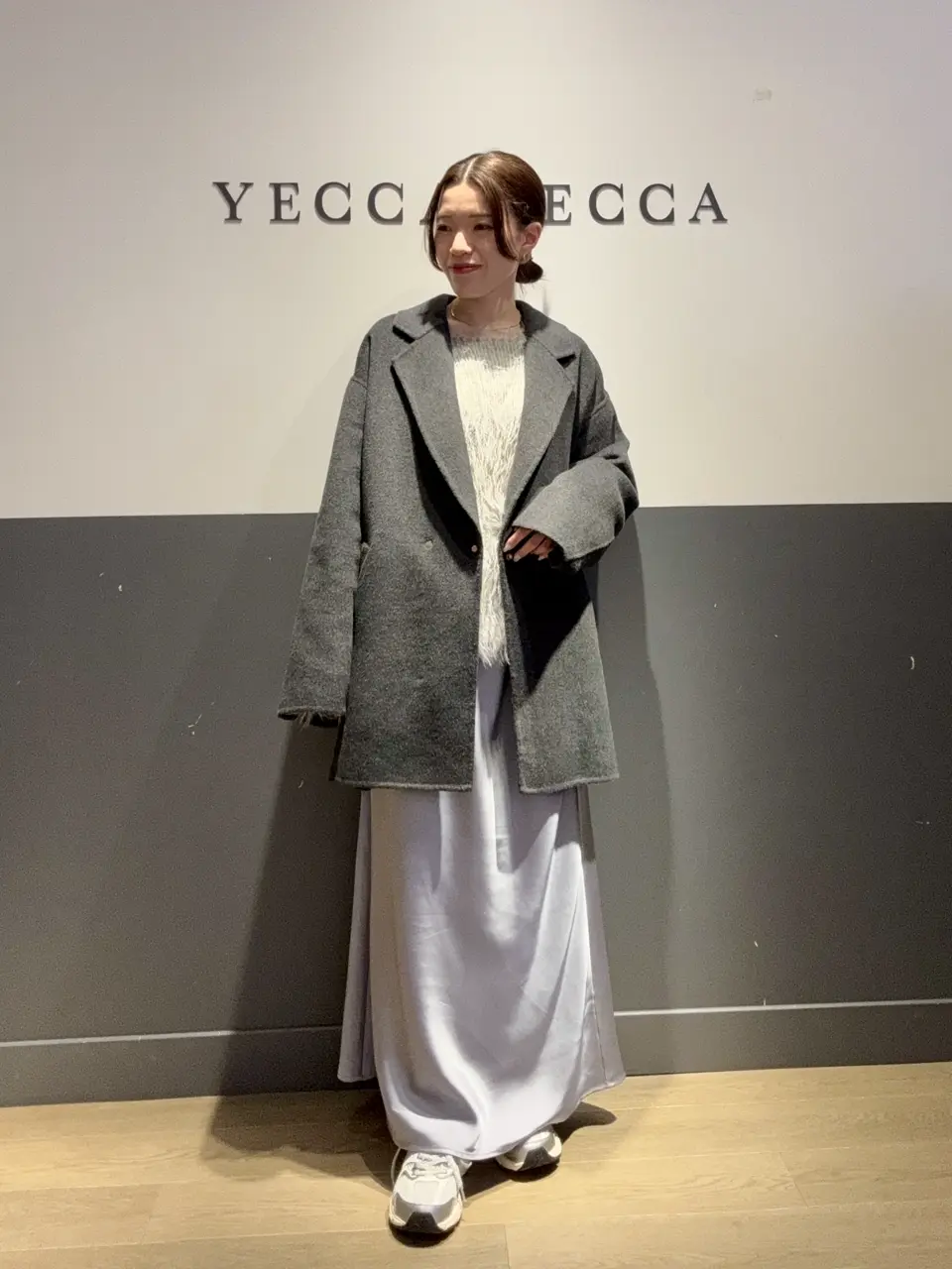 ウールMIXリバーミドル丈コート/YECCA VECCA（イェッカ ヴェッカ）の