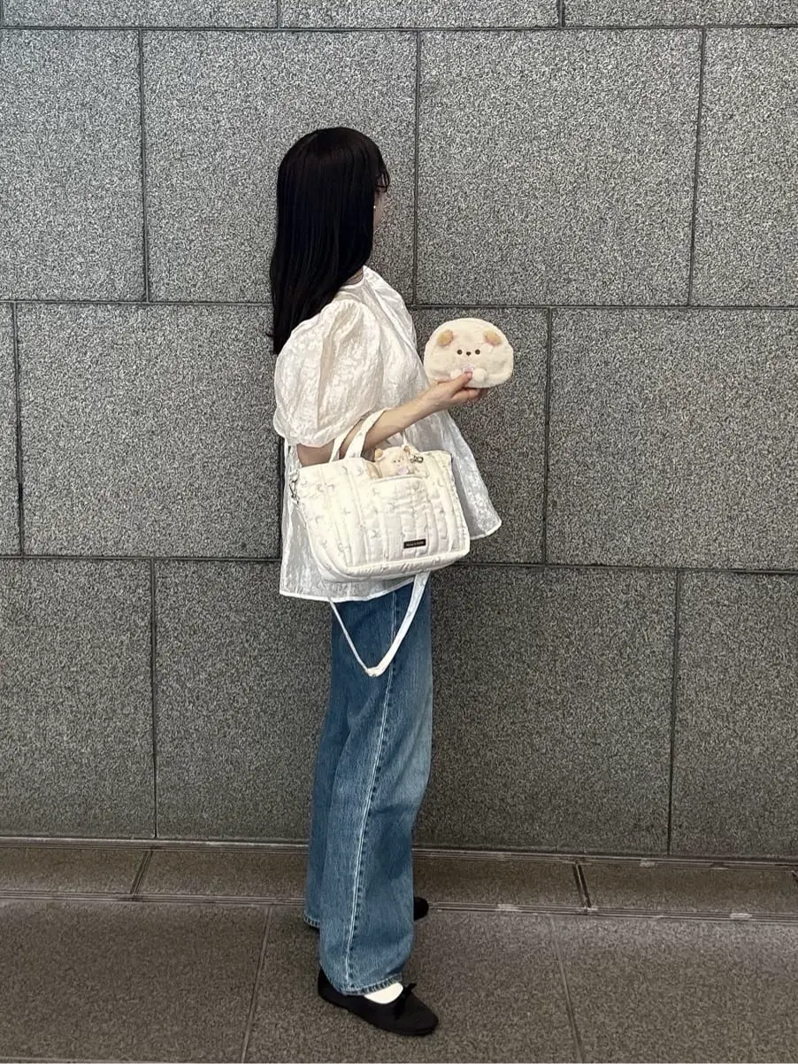 シロクマキルトショルダーバッグ/Maison de FLEUR（メゾン ド フルール