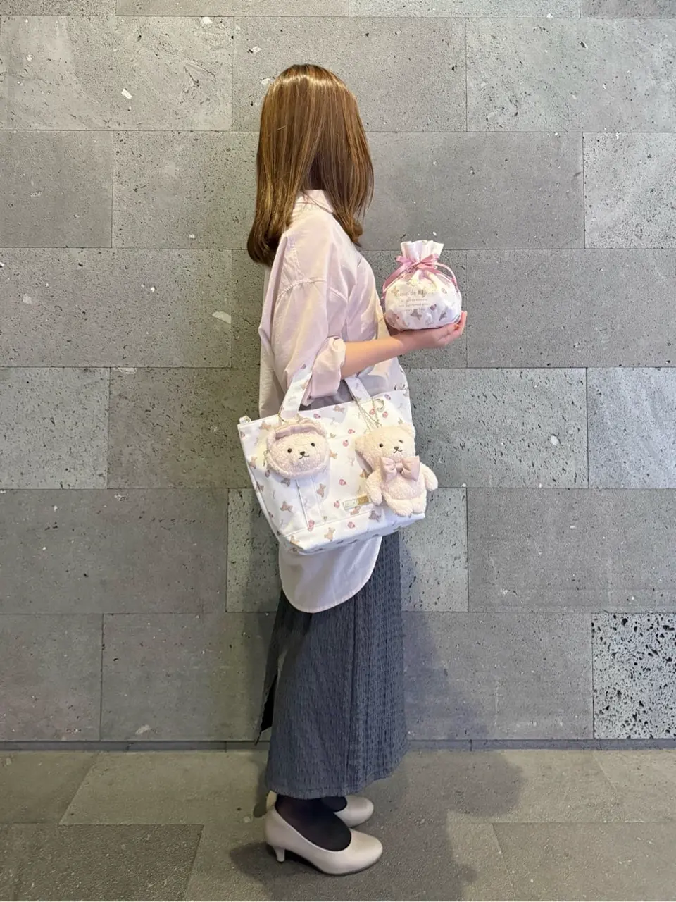 ベア総柄2Wayトートバッグ/Maison de FLEUR（メゾン ド フルール）の