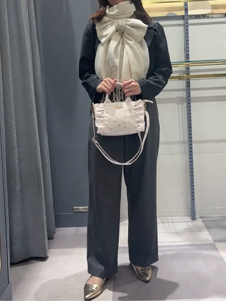 ピンクマニアフラワープリントフリル2Wayトート/Maison de FLEUR