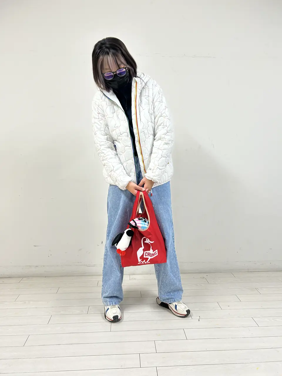 新品】 チャムス ブービー ステッチ パテッド パーカー (CH04-1468